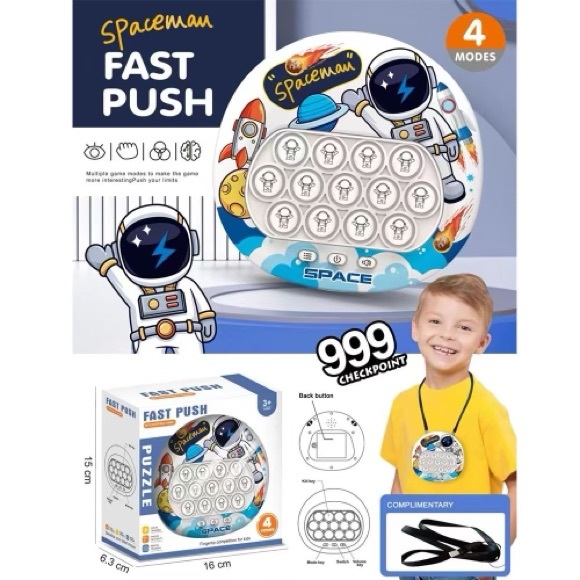 Toys | Astronaut Push It Pop It Puzzle Fast Push Game Sensory Game ...